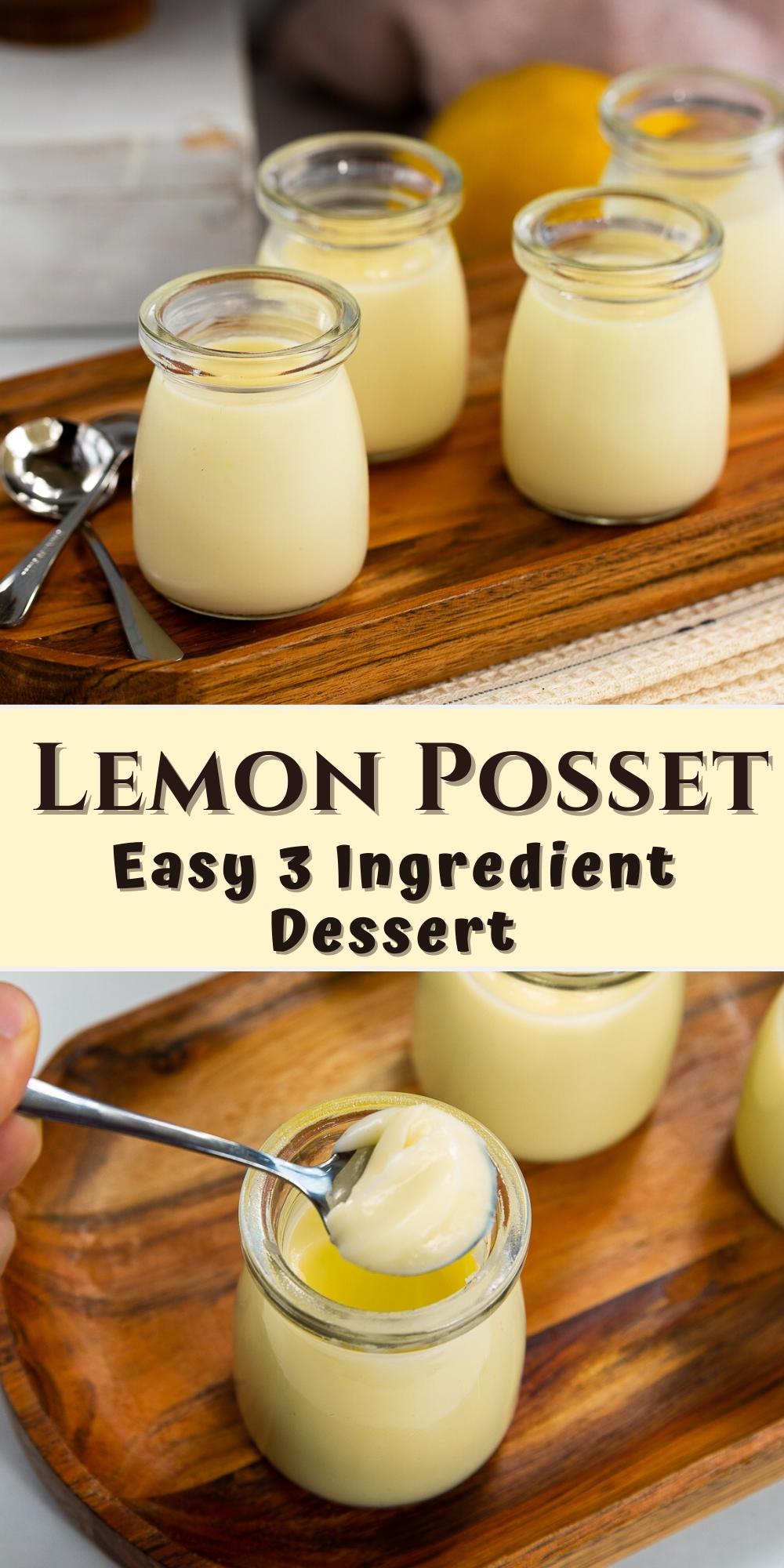 Lemon Posset (Easy 3 Ingredient Lemon Dessert) - Partylicious