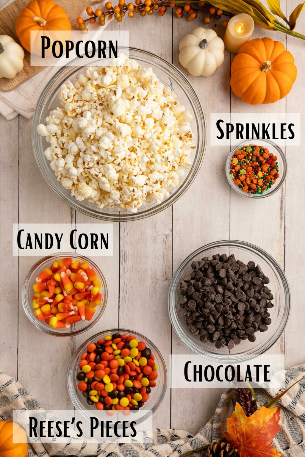 Fall Themed Candy Corn Popcorn - Partylicious