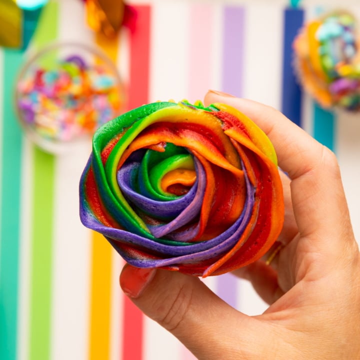 How to Make Rainbow Frosting - Partylicious